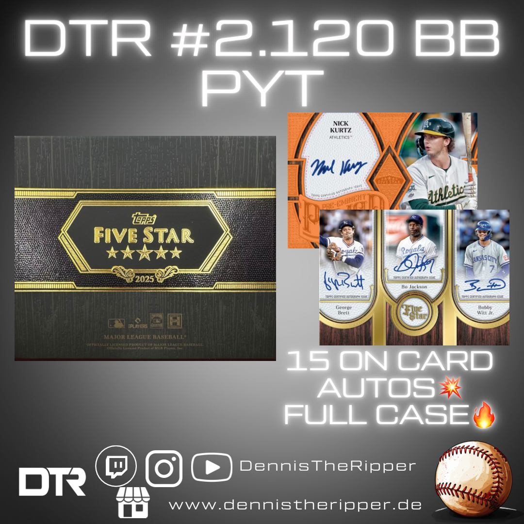 DTR #2120 BB Five Star Hobby Full Case PYT Group Break 10 Mini 5 Fille ...