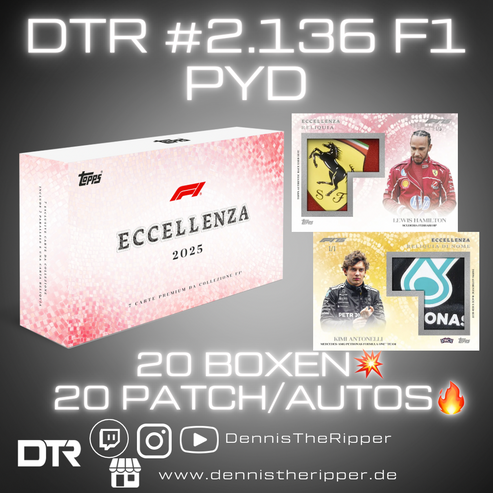 DTR #2136 F1 Eccellenza 20 Box PYD Group Break – dennistheripper