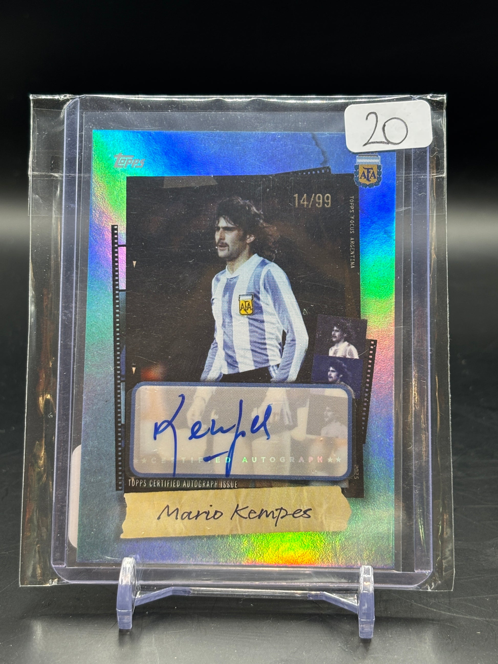 2025 Topps Focus Argentina Mario Kempes Blue Auto /99 – dennistheripper