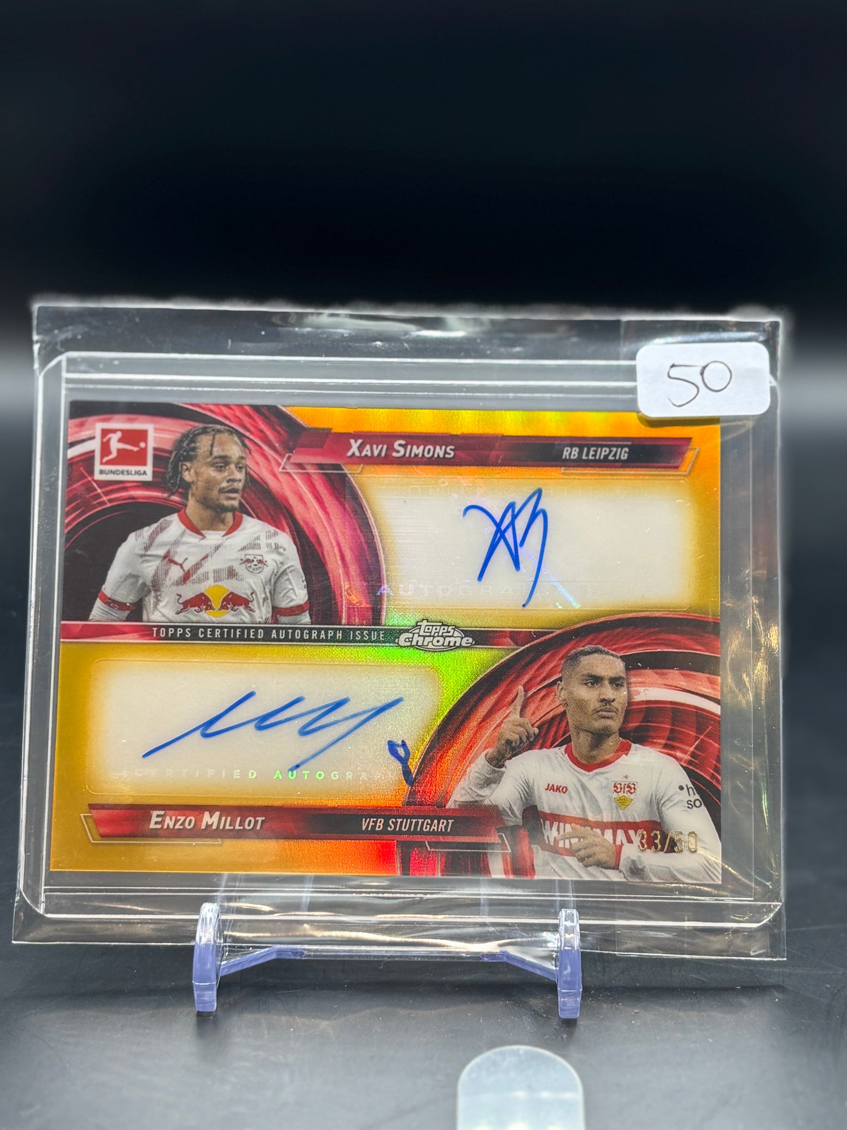 2024/25 Topps Chrome Xavi Simons Enzo Millot Gold Auto /50 ...
