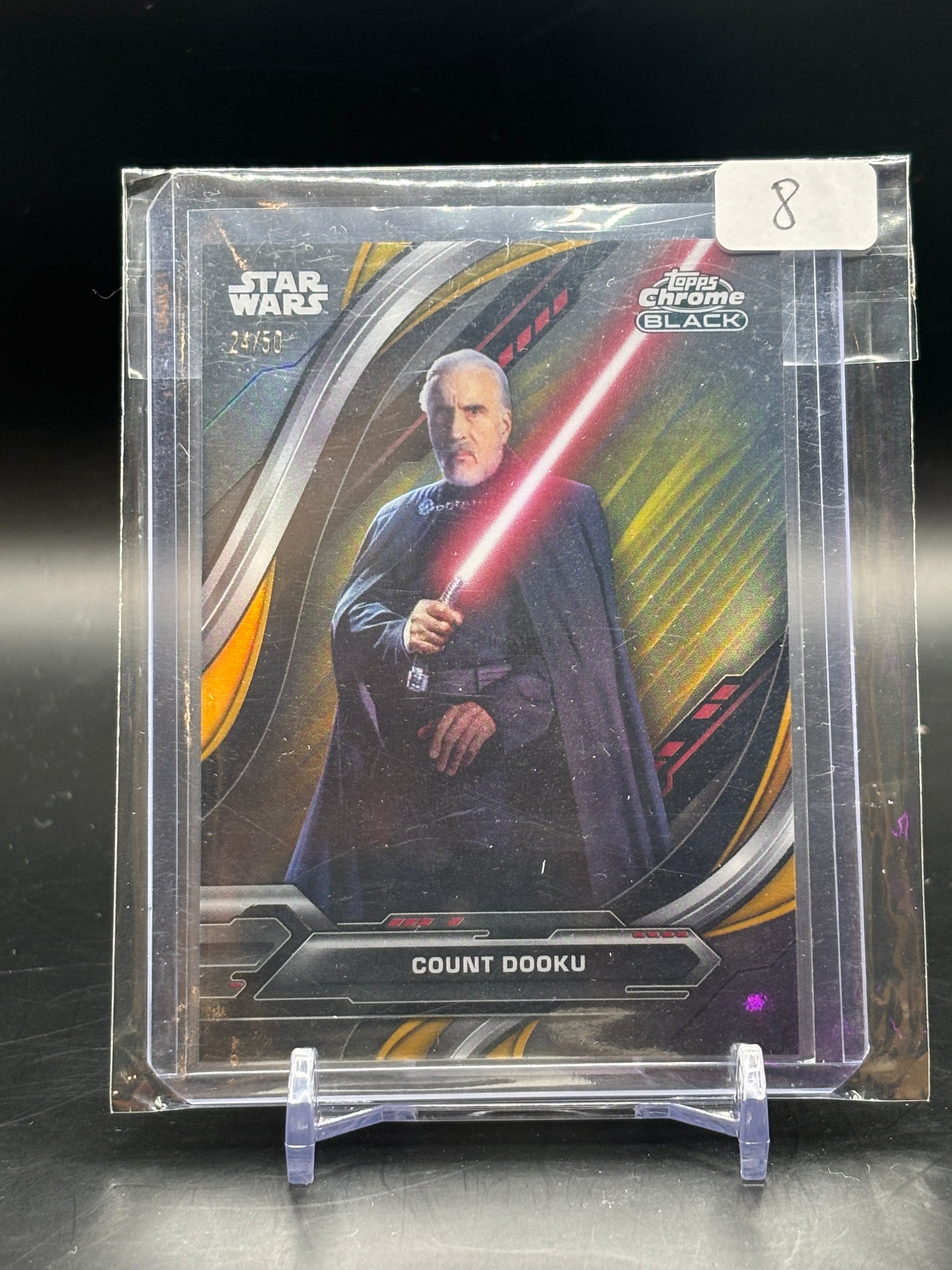 2025 Topps Chrome Black Count Dooku Gold Refractor 24/50 – dennistheripper
