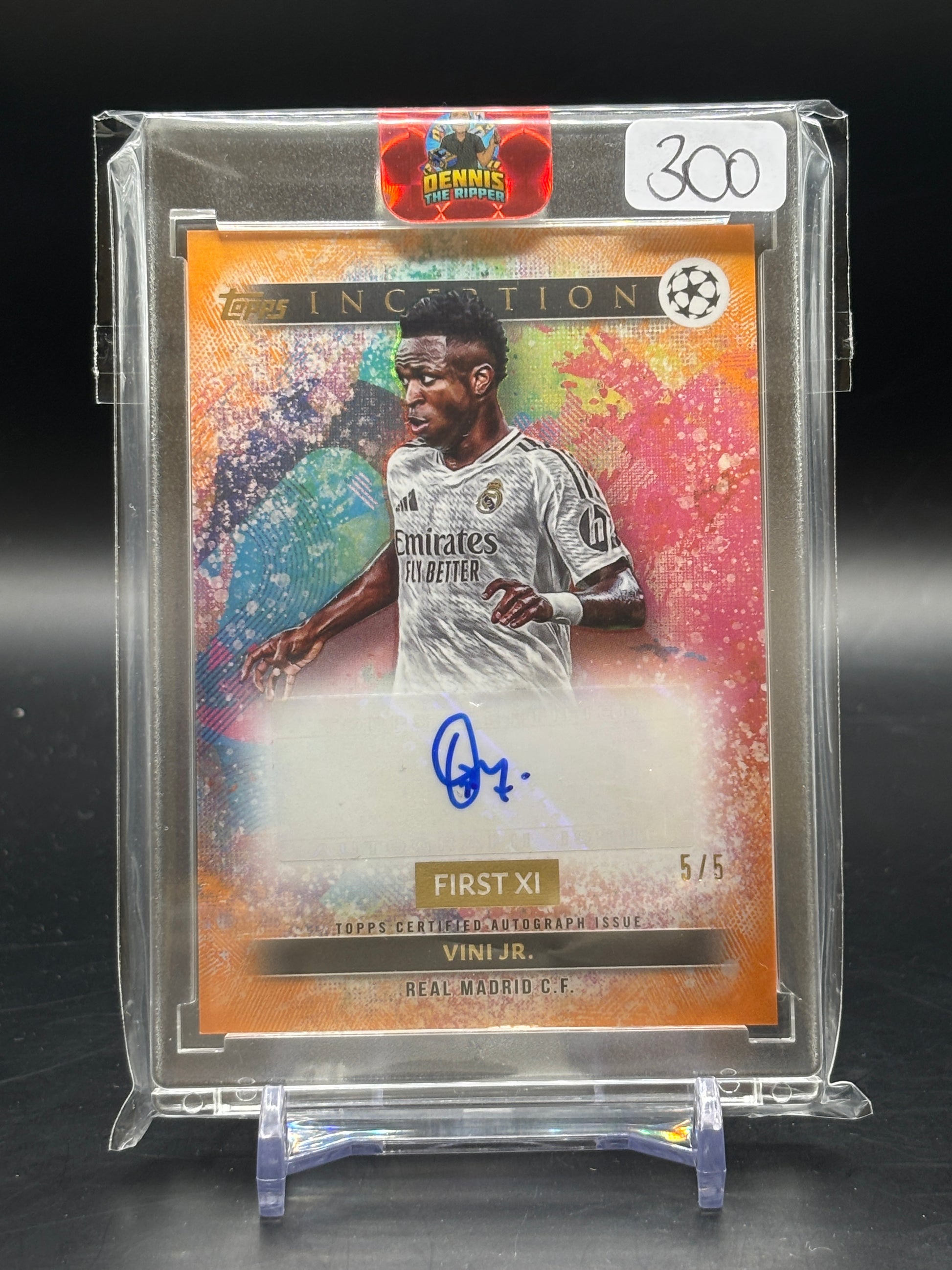 2024/25 Topps Inception Vini Jr. Orange Auto 5/5 – dennistheripper