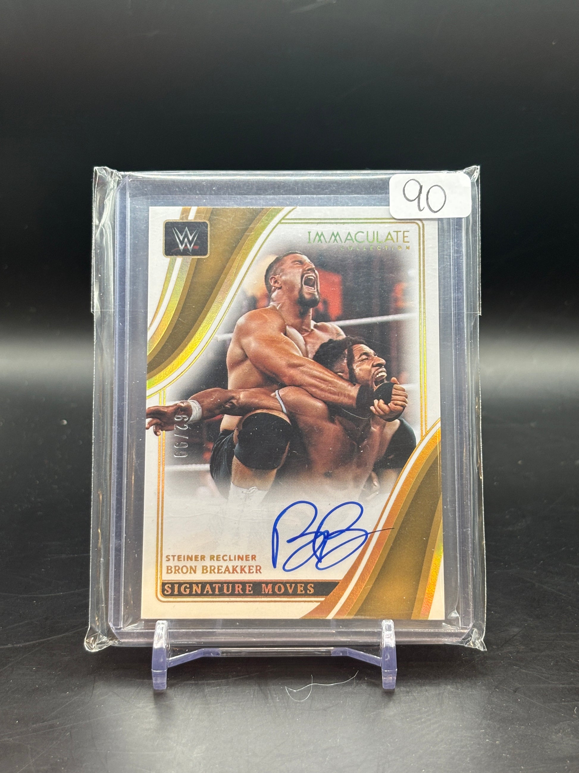 2023 Panini Immaculate Bron Breakker Signature Moves Gold 62/99 ...