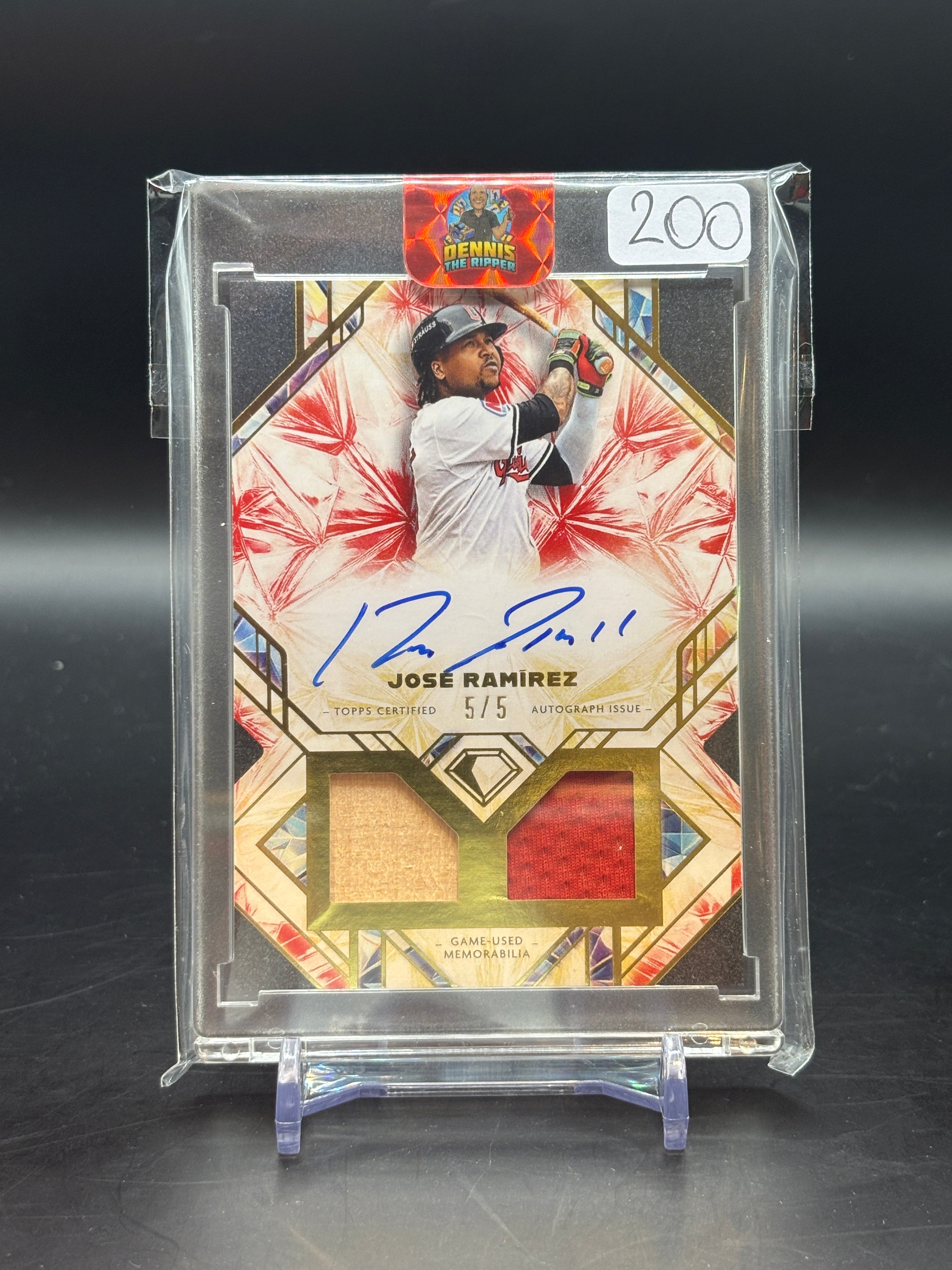 2025 Topps Diamond Icons Jose Ramirez Red Patch Auto 5/5 – dennistheripper